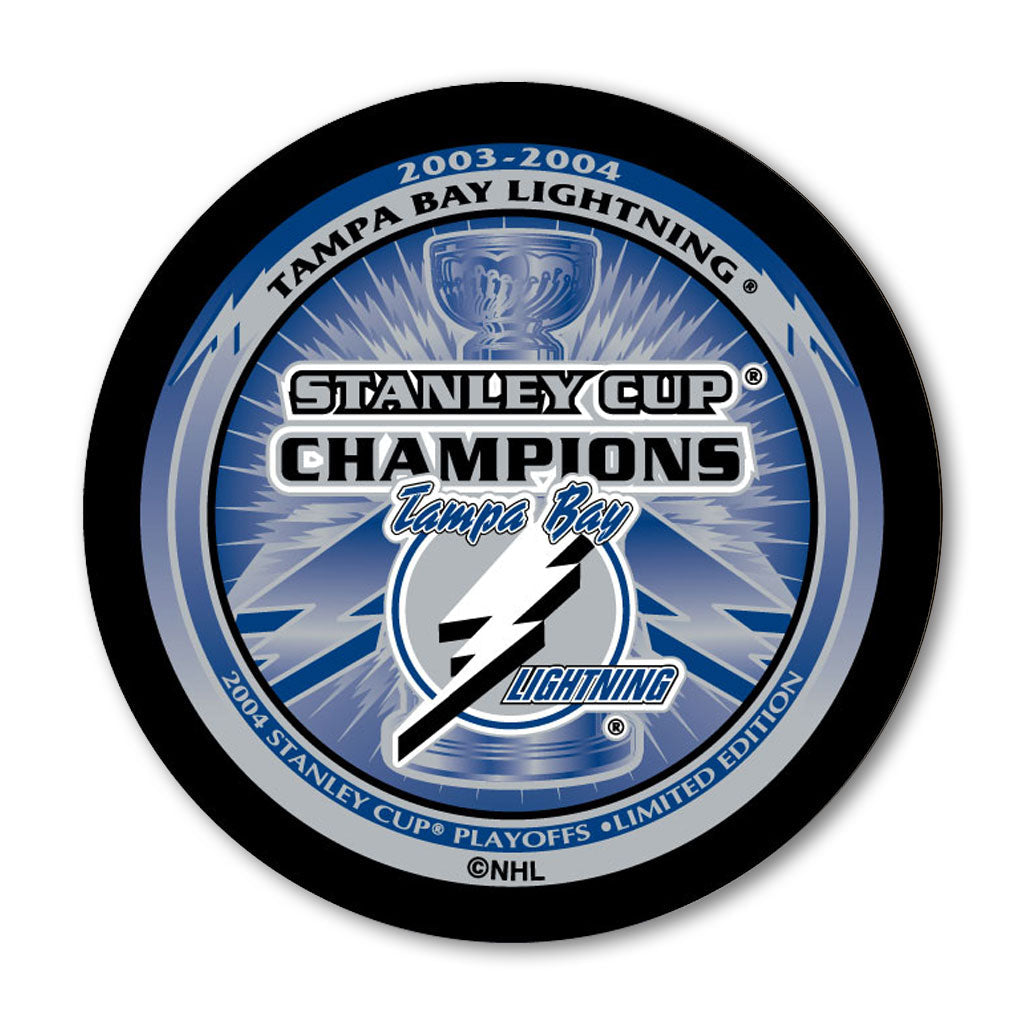 2004 Tampa Bay Lightning Stanley Cup Champions Puck – Pucks.Net