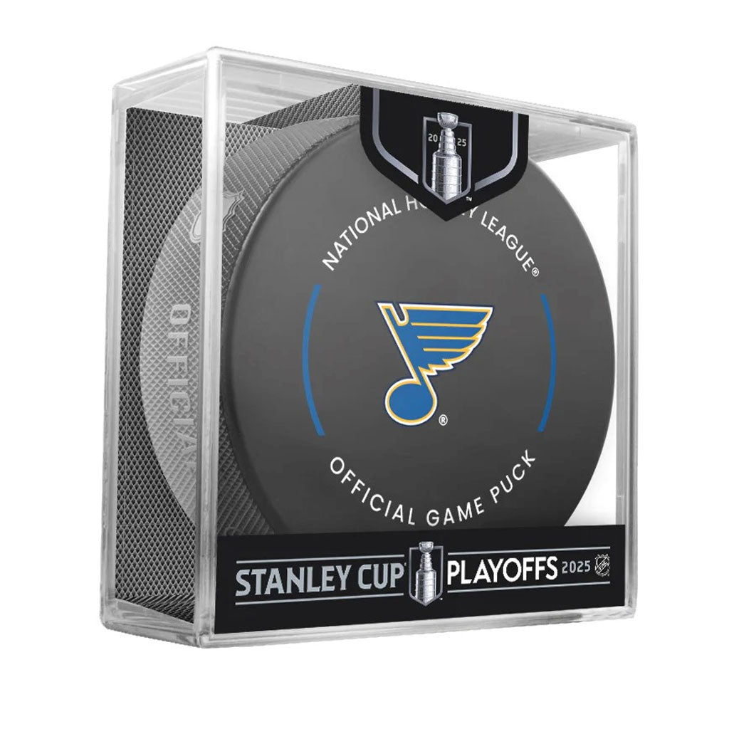 St. Louis Blues 2025 Playoff Edition NHL Official Game Model Puck In D ...