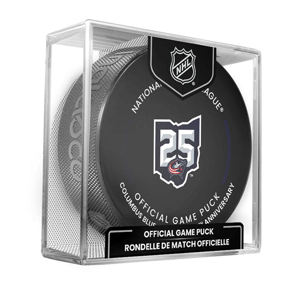 Columbus Blue Jackets 25th Anniversary NHL Official Game Model Puck In ...