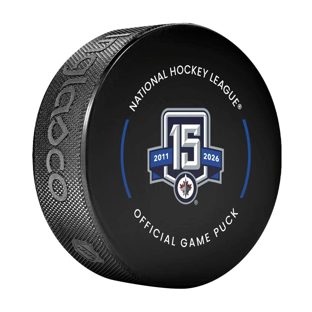 Winnipeg Jets 15th Anniversay NHL Official Game Model Puck In Display ...