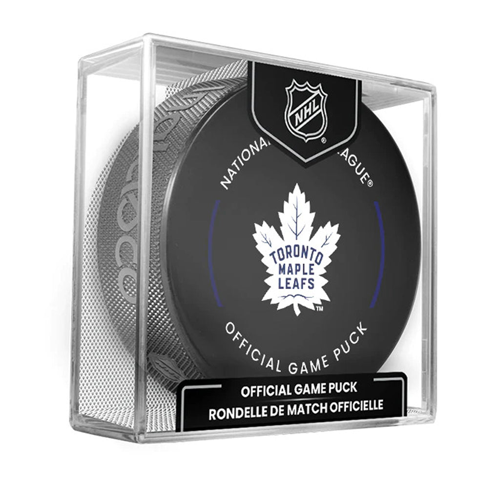 Toronto Maple Leafs NHL Official Game Model Puck In Display Case ...